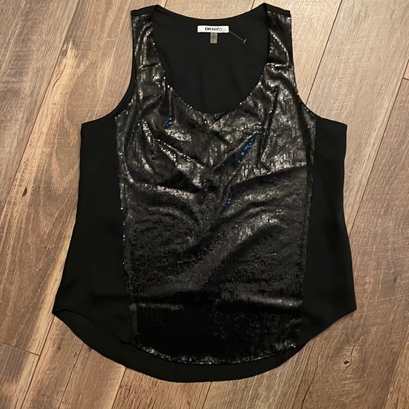 DKNYC | Tops | Dkny Black Sequins Tank Top | Poshmark